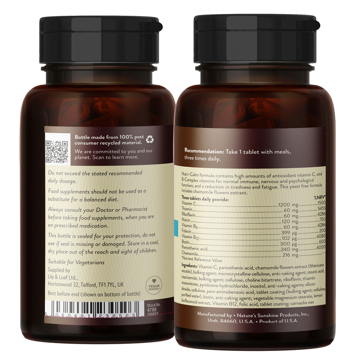 Nutri-Calm B-Vitamin & Herbal Blend | Nature’s Sunshine | Lily & Loaf